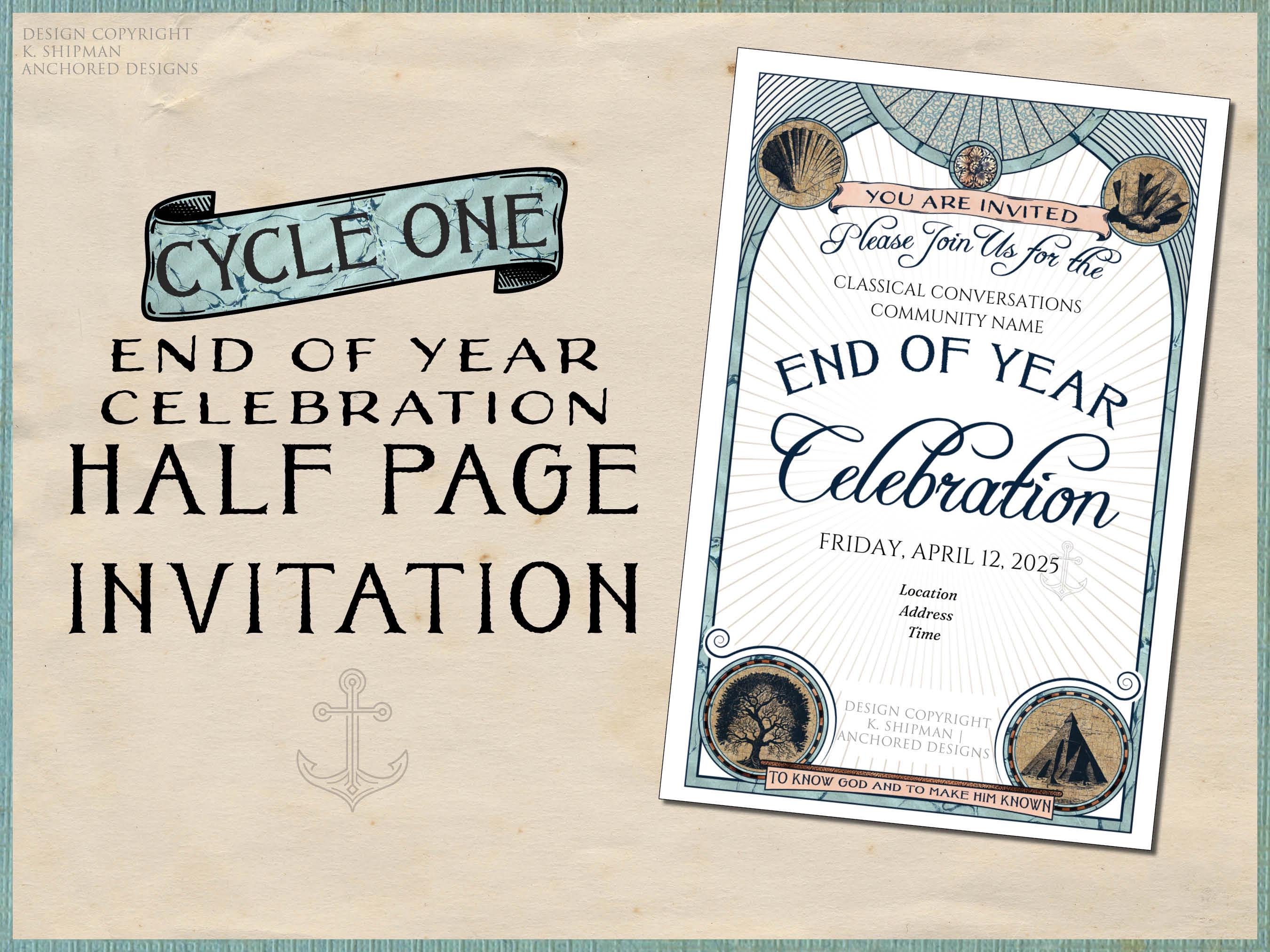 CC Cycle 1 End of Year Celebration Invitation & Program (digital ...