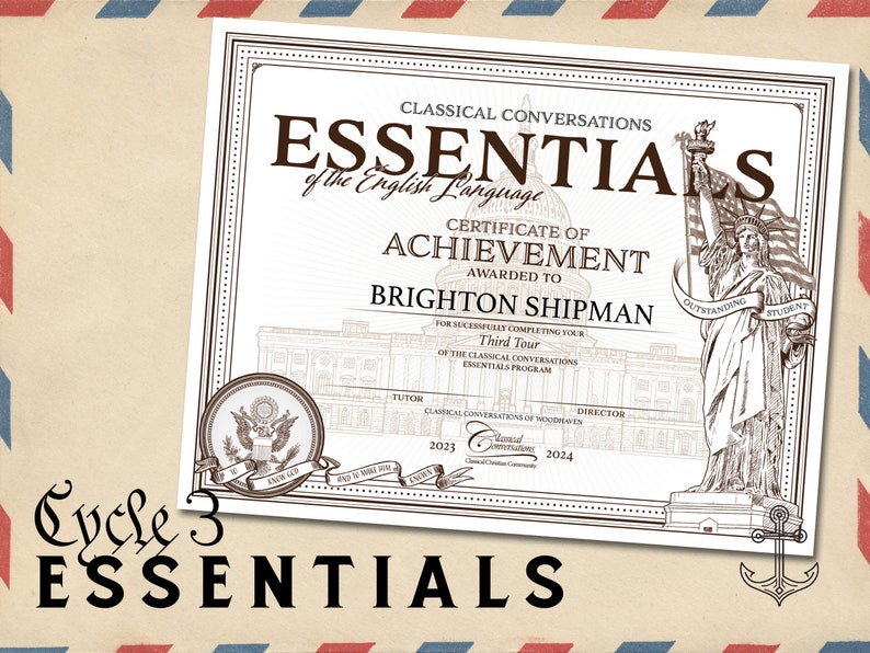 CC Cycle 3 EOY Certificate Pack | Classical Conversations | End of Year ...