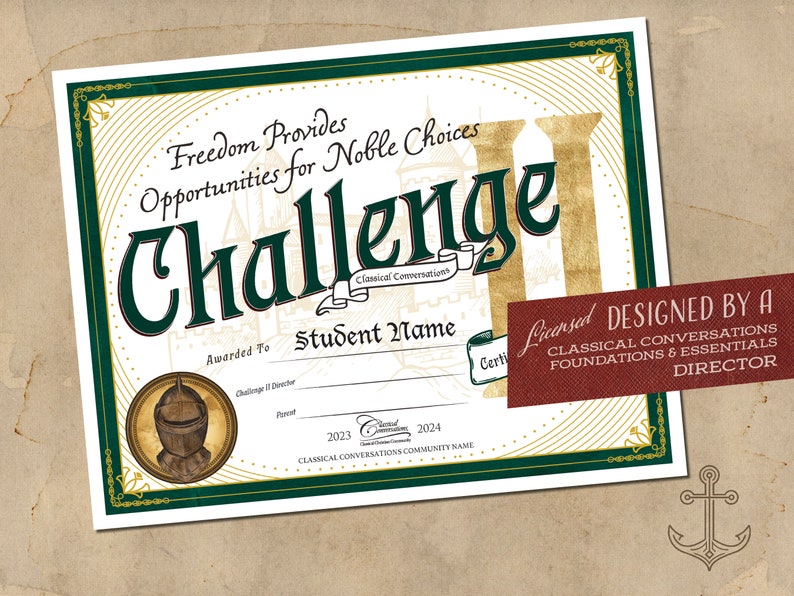 CC Challenge II End of Year Certificates of Achievement CC Challenge 2 ...