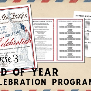CC Cycle 3 EOY Celebration Program and Invitation Pack - Etsy