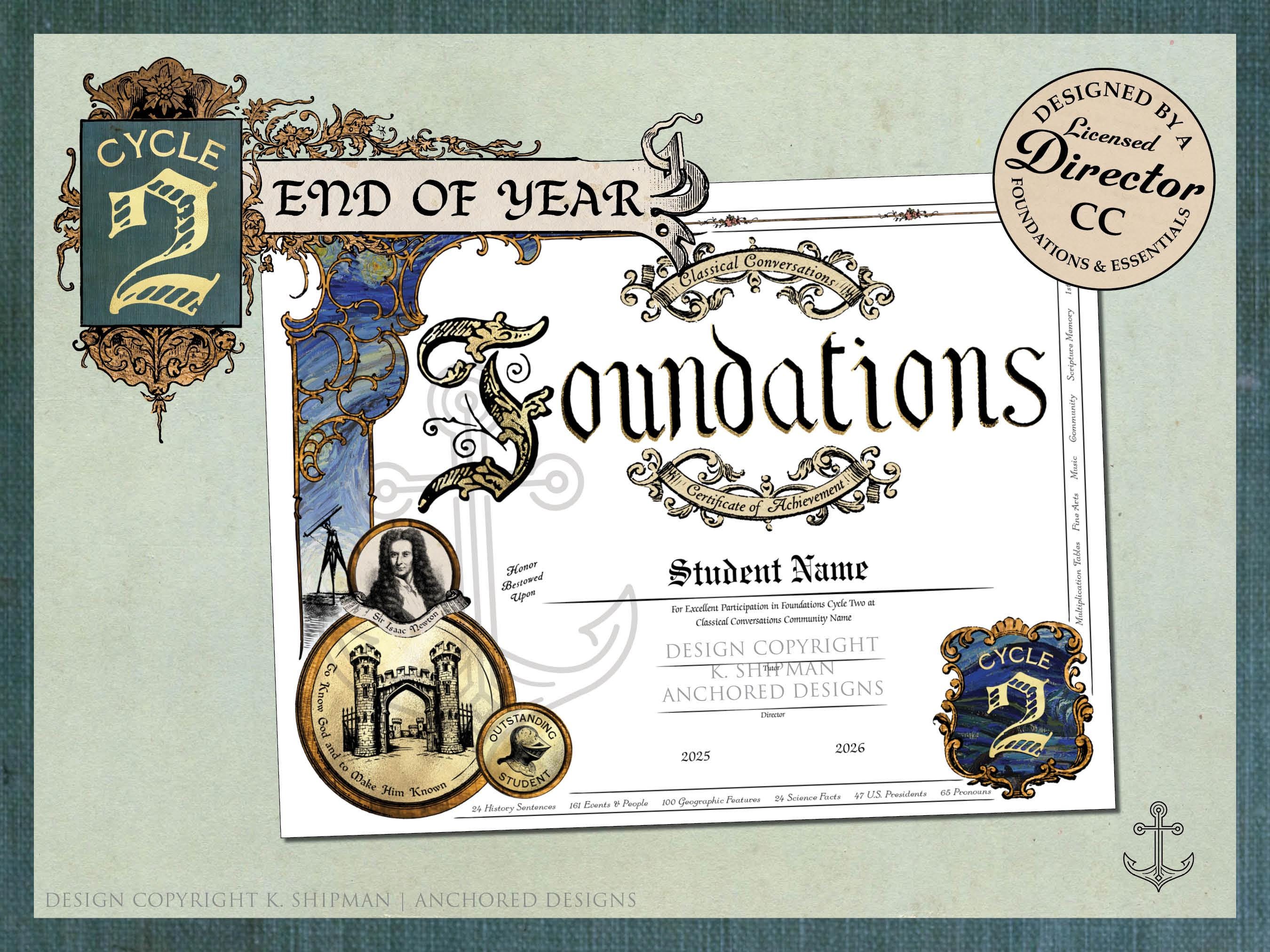 CC Cycle 2 EOY Certificate Pack | Foundations | Essentials | Memory ...