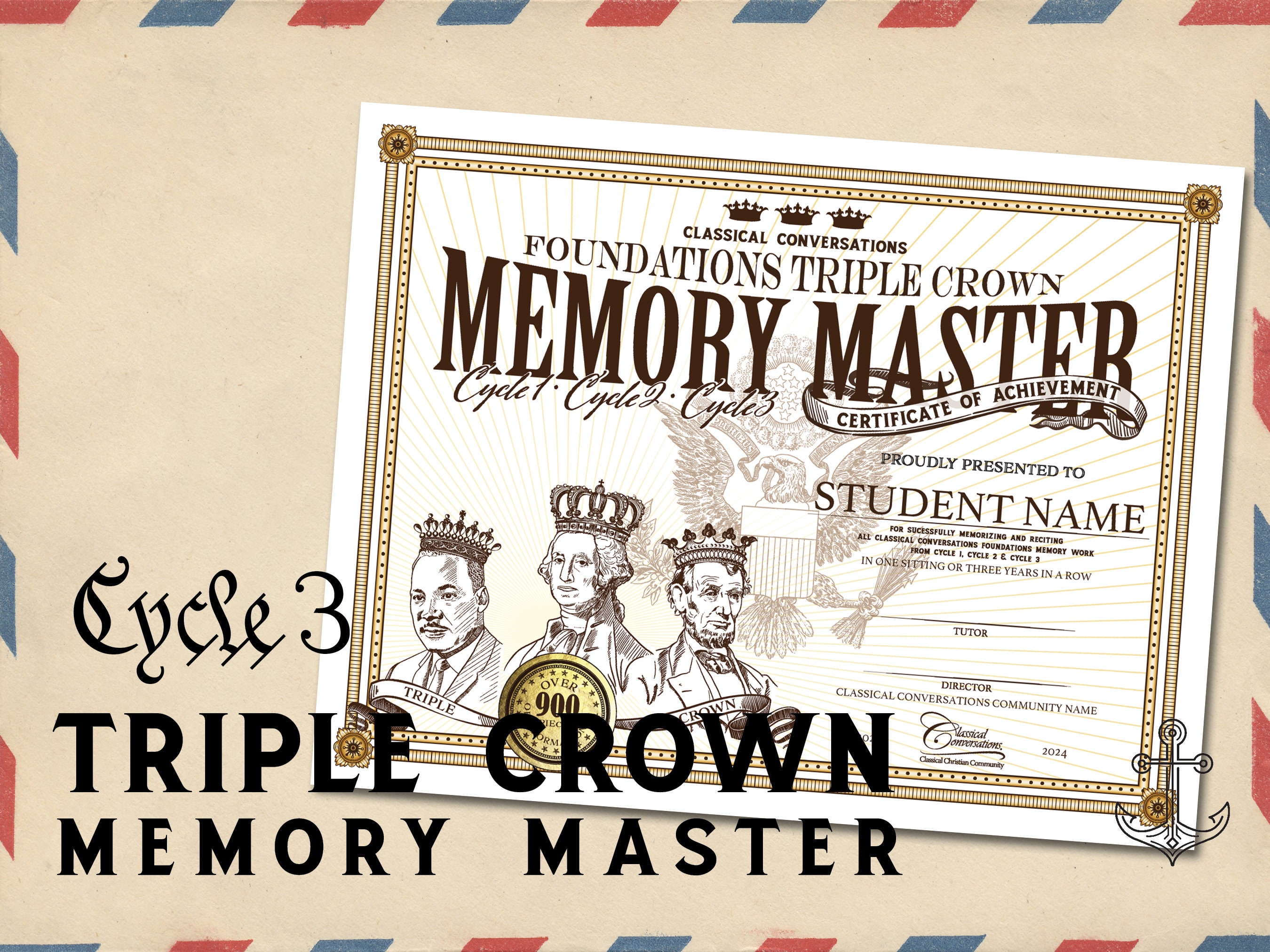CC Cycle 3 EOY Triple Crown Certificate Pack Mega Memory Master ...
