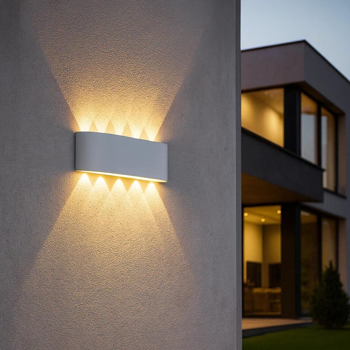 Modern LED Wall Sconce Light | up Down Waterproof Lamp | Indoor Outdoor ...