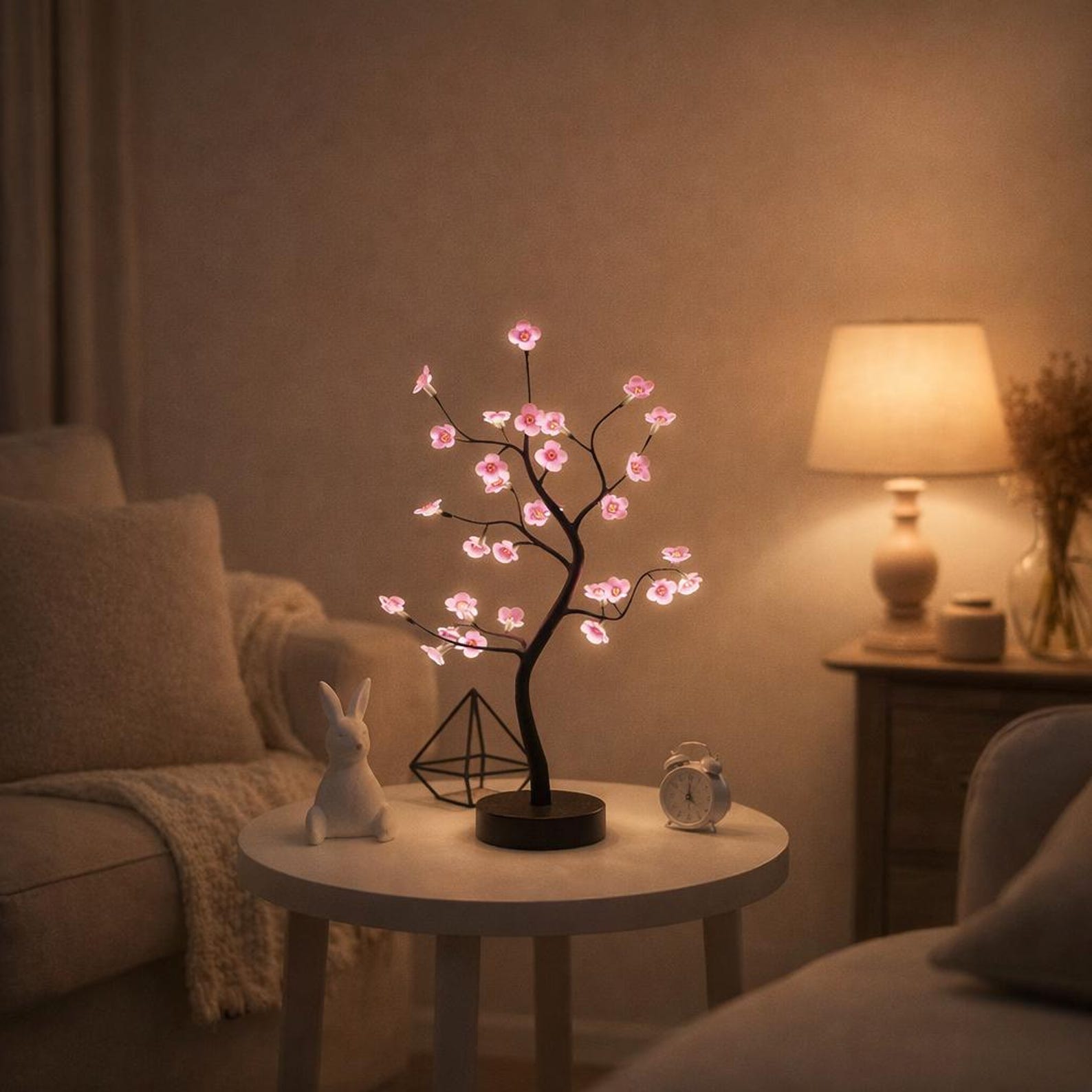 Cherry Blossom Bonsai LED Tree Night Lamp | Minimalist Decorative Light ...