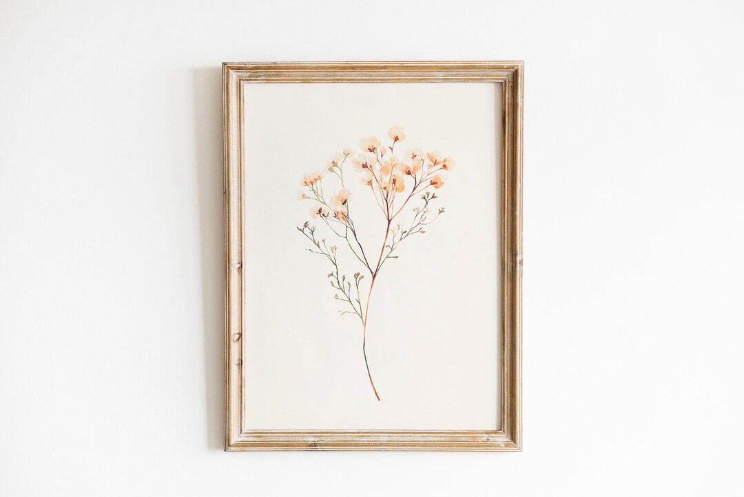 Cottagecore Wildflower Sprig Printable - Minimalist Watercolor Art ...