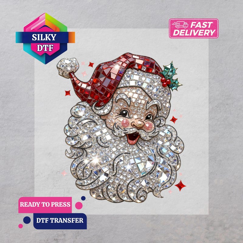 Bling Santa Dtf - Etsy UK