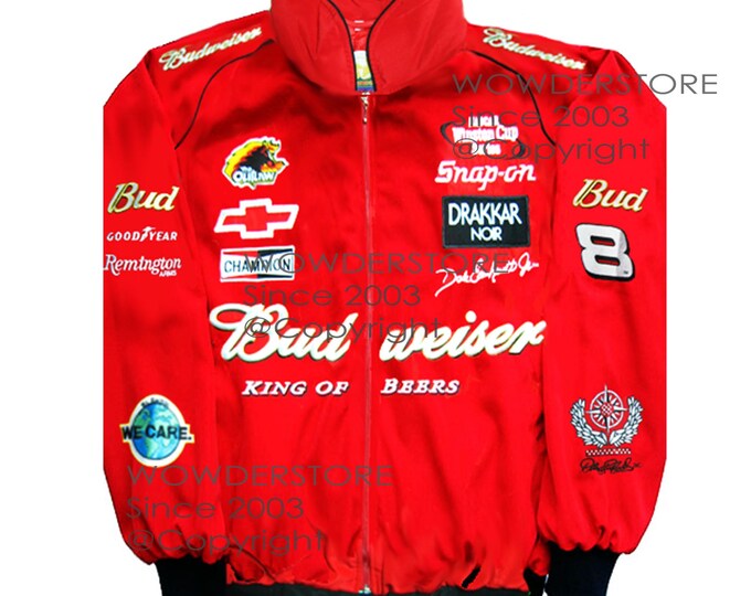 Budweiser Pit Crew Racing Jacket Motorsport Autosport Vintage Retro ...