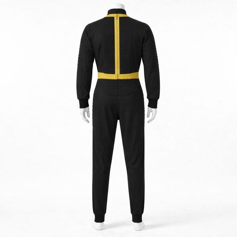 Fallout Inspired Black Vault Suit | Custom Cosplay Jumpsuit With Yellow ...