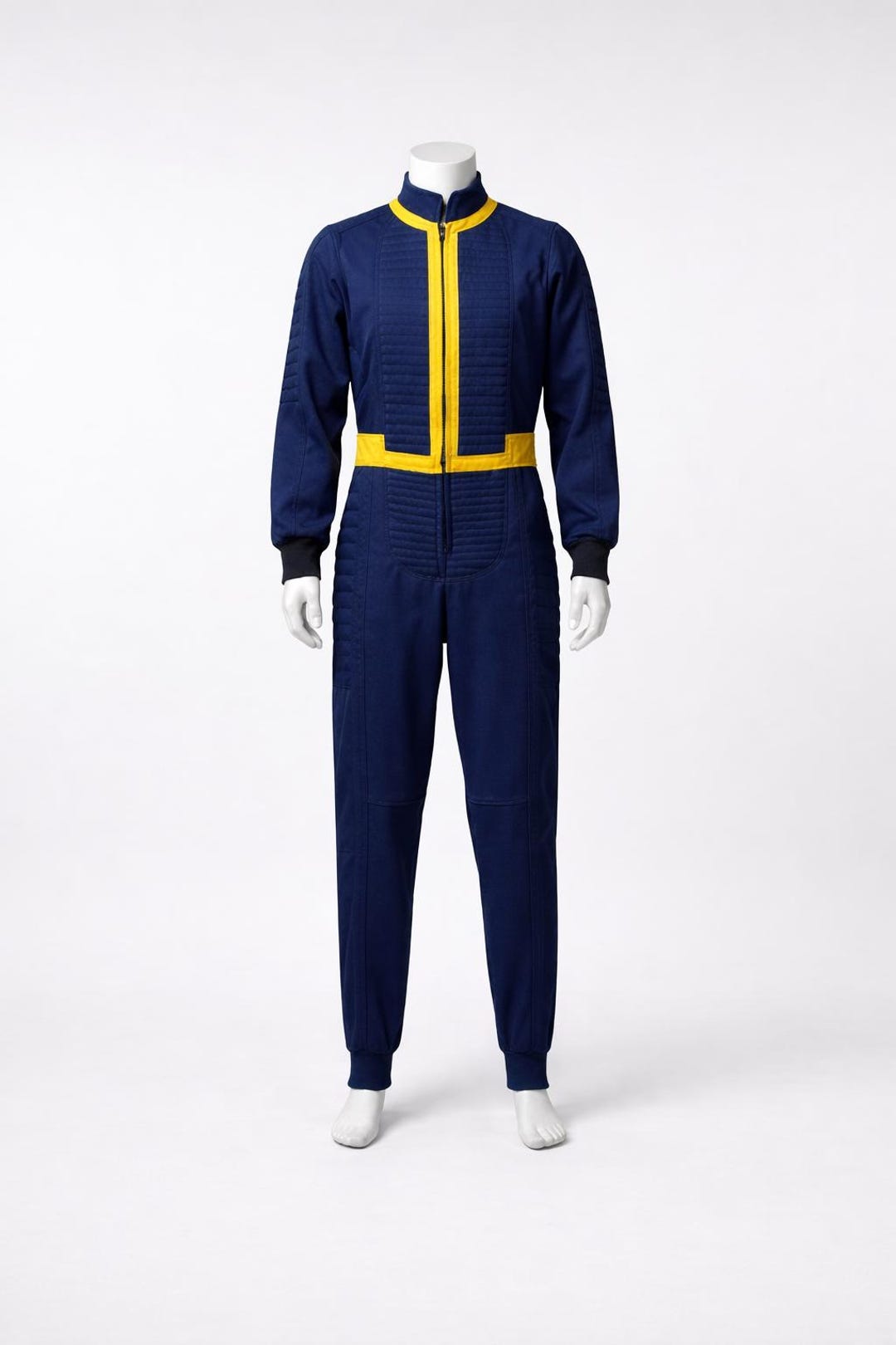 Fallout Inspired Blue Vault Suit | Custom Cosplay Jumpsuit With Yellow ...