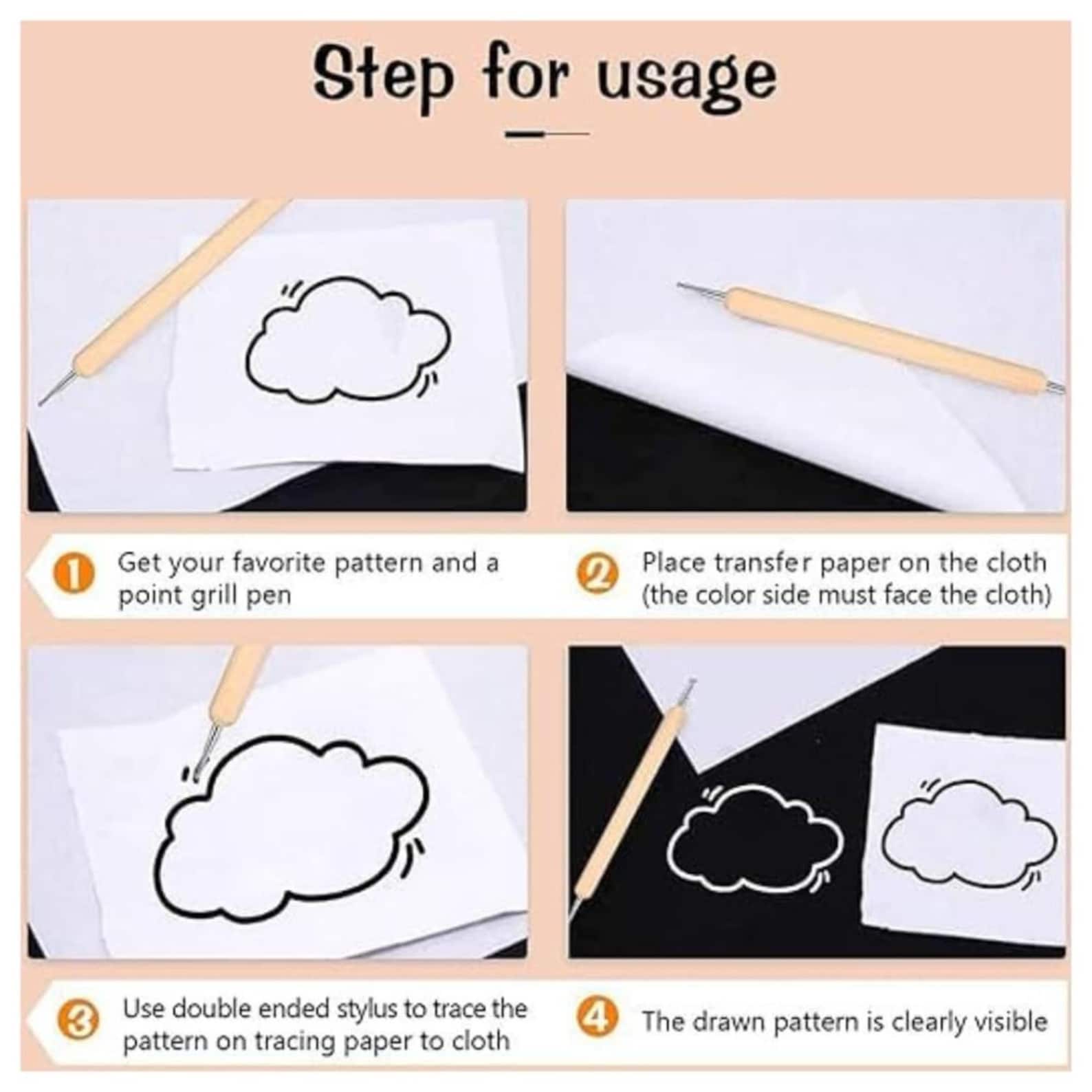 Tracing Carbon Paper Set – White Yellow Transfer Paper for Wood, Fabric ...