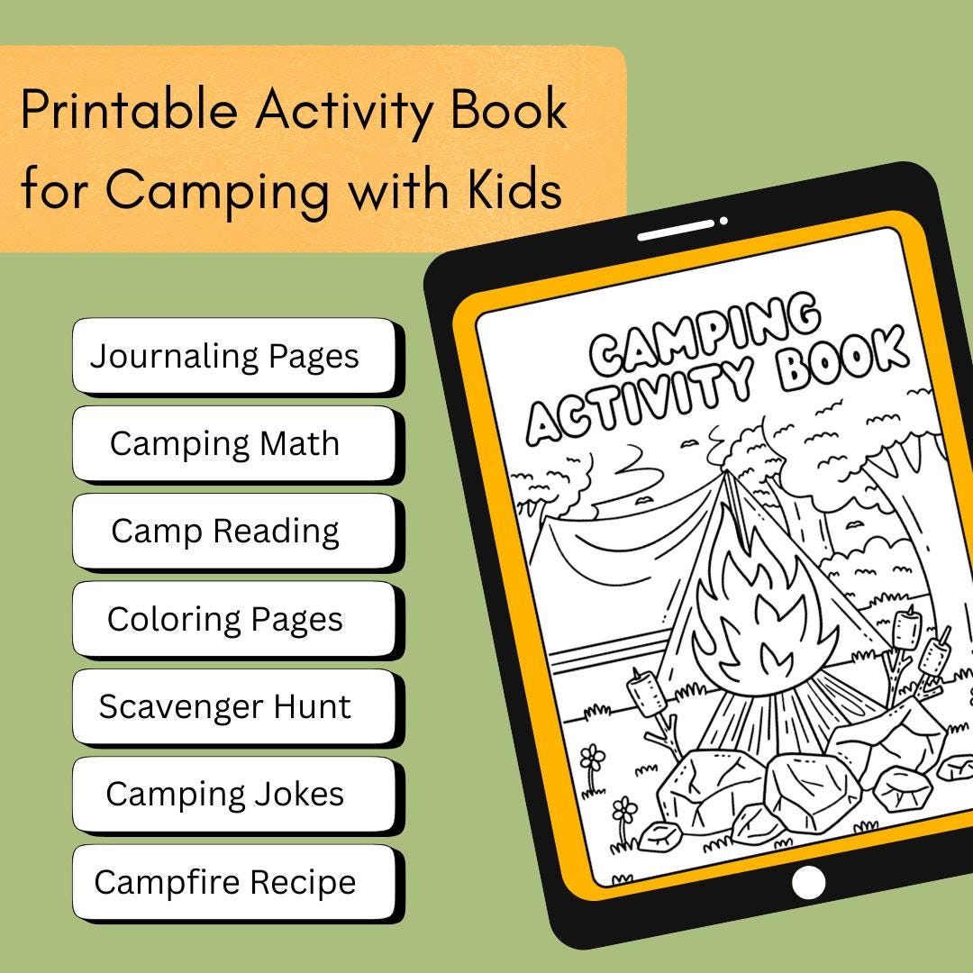 Camping Activity Book - Etsy
