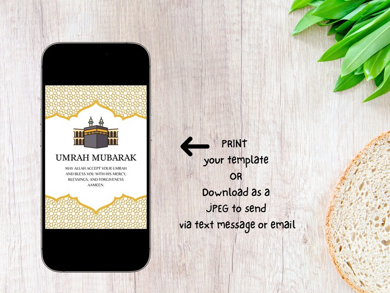 Umrah Mubarak Card, Umrah Card Printable, Umrah Gift, Umrah Mubarak ...