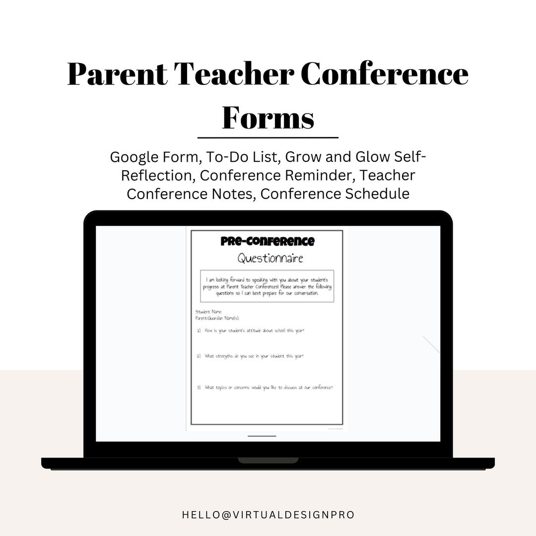 Google Slides Parent Teacher Conference Forms Including Google Form - Etsy