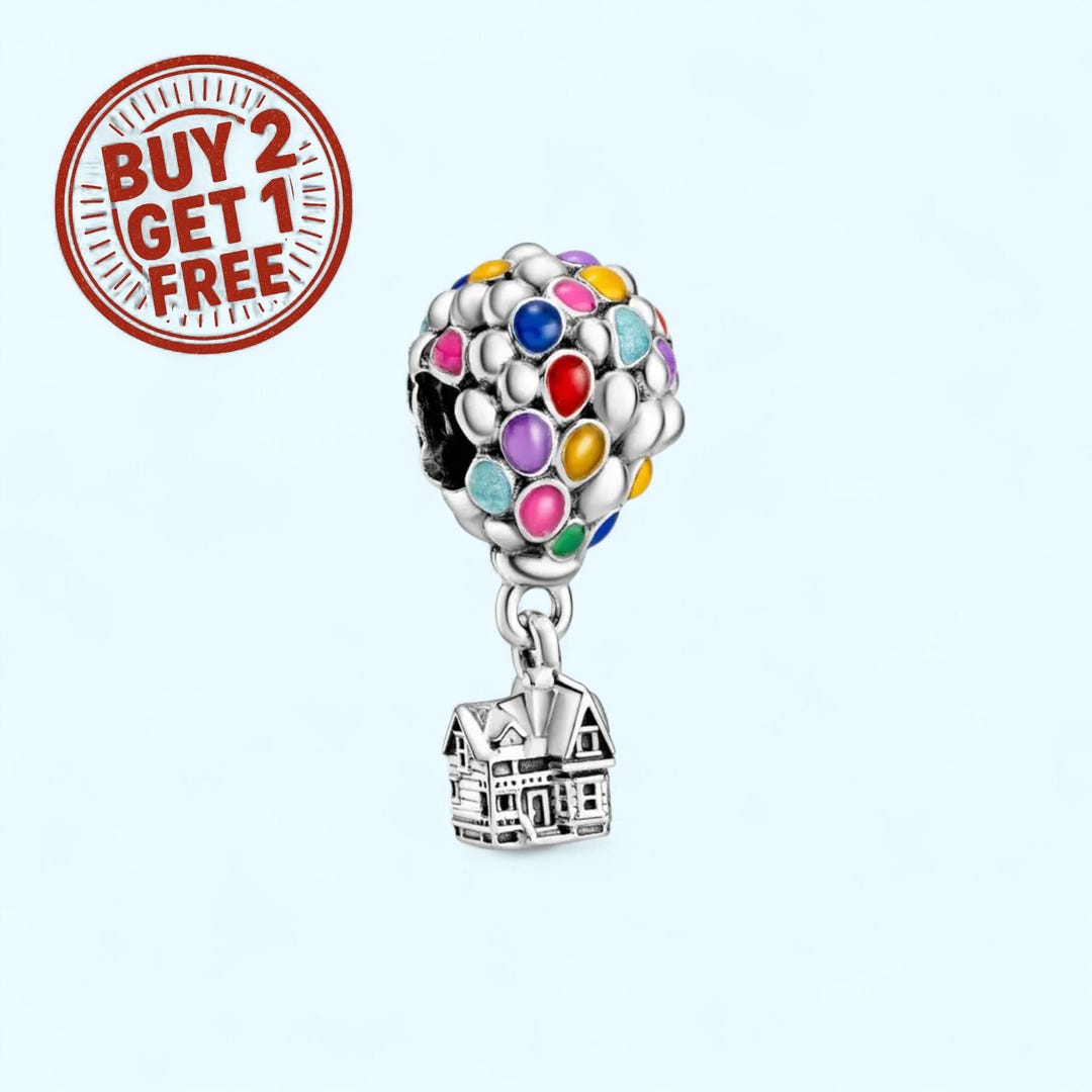 Disney Pixar up House Ballo Charm for Necklace Bracelet, Gold or Silver ...