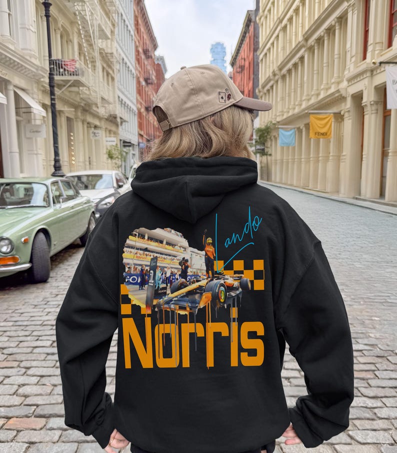 Lando Norris-helmhoodie, vintage F1 Racing-sweater, retro Formule 1 ...