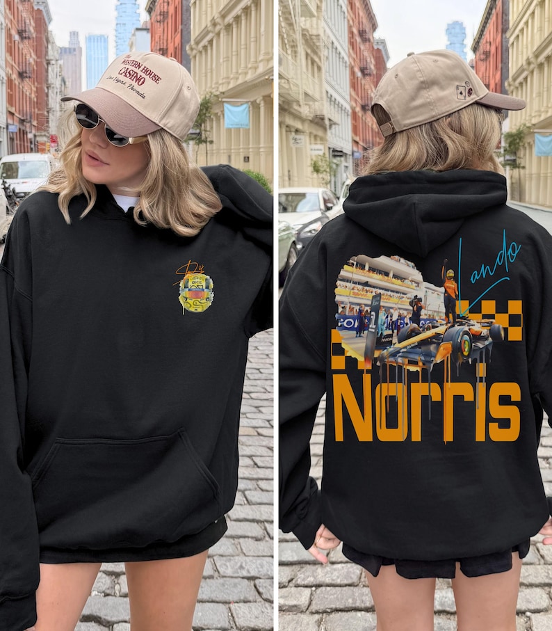 Lando Norris-helmhoodie, vintage F1 Racing-sweater, retro Formule 1 ...