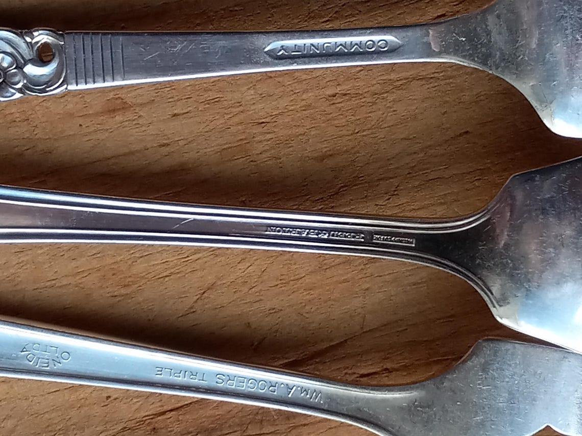 Set of 3 Silver Spoons - Etsy