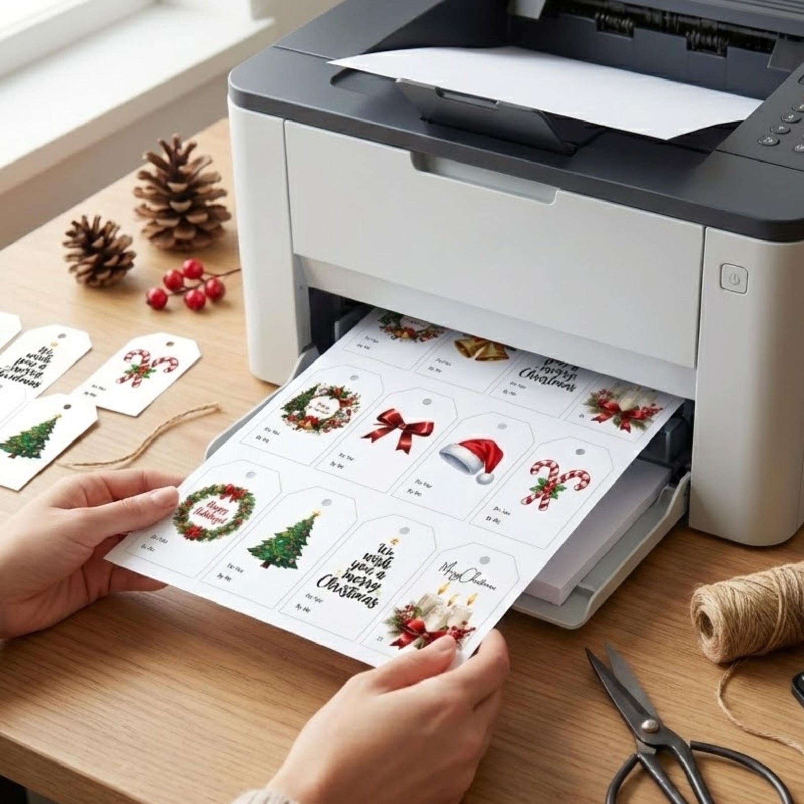 Christmas Gift Tags | Festive Holiday Printable Tags (digital Download ...