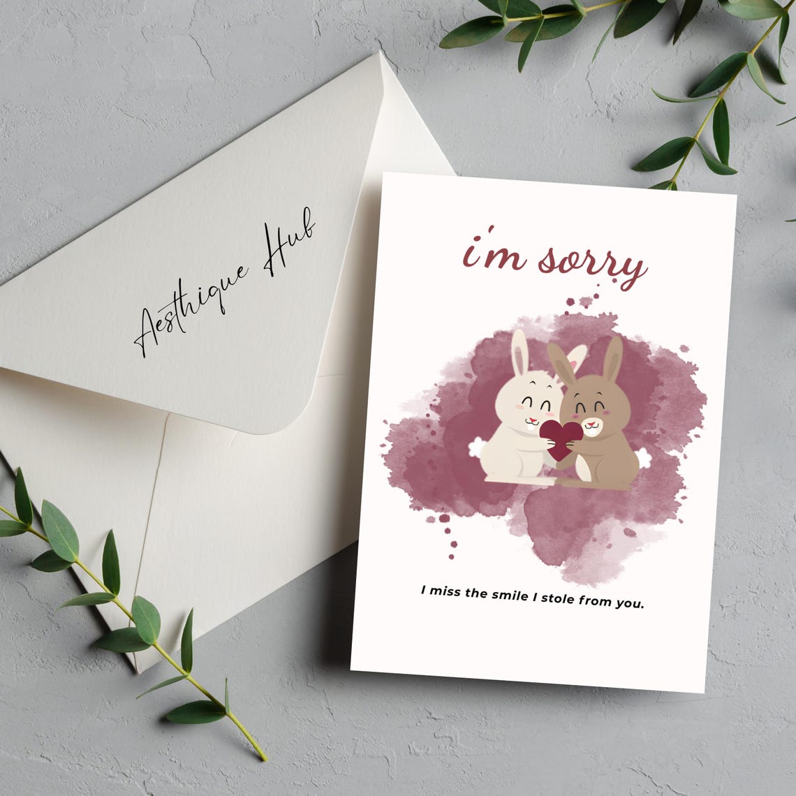 Editable Sorry Card – Printable Greeting Card for Apology & Special ...