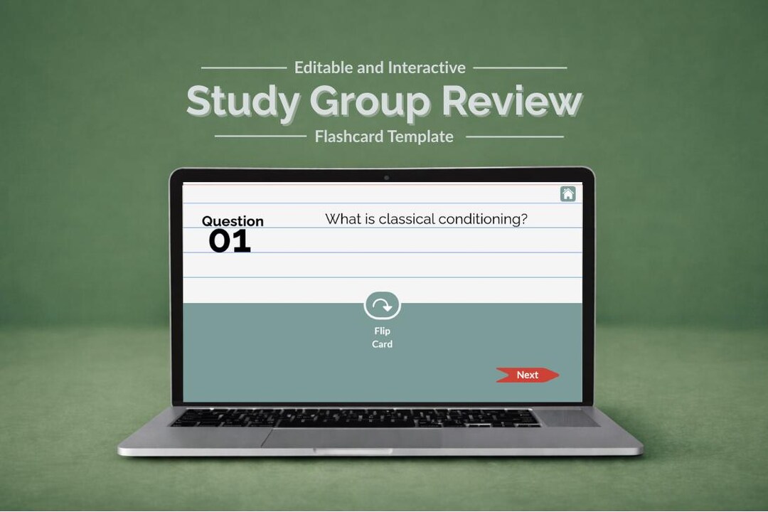 Study Group Flashcard Template | Interactive Editable Digital ...