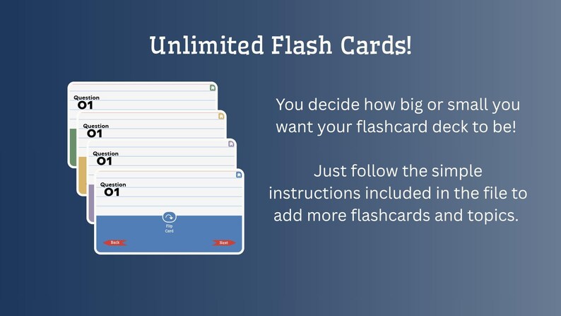 Interactive Digital Flashcard Template for Studying and Teaching ...