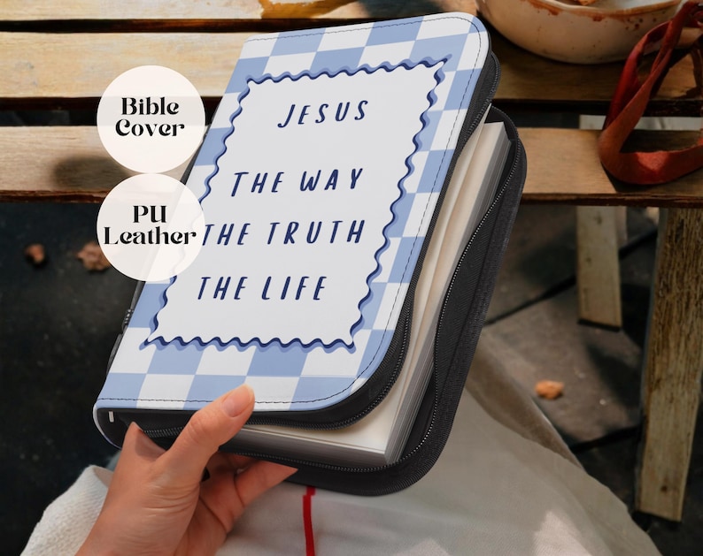 Personalized Bible Cover, Jesus the Way the Truth the Life, Religious ...