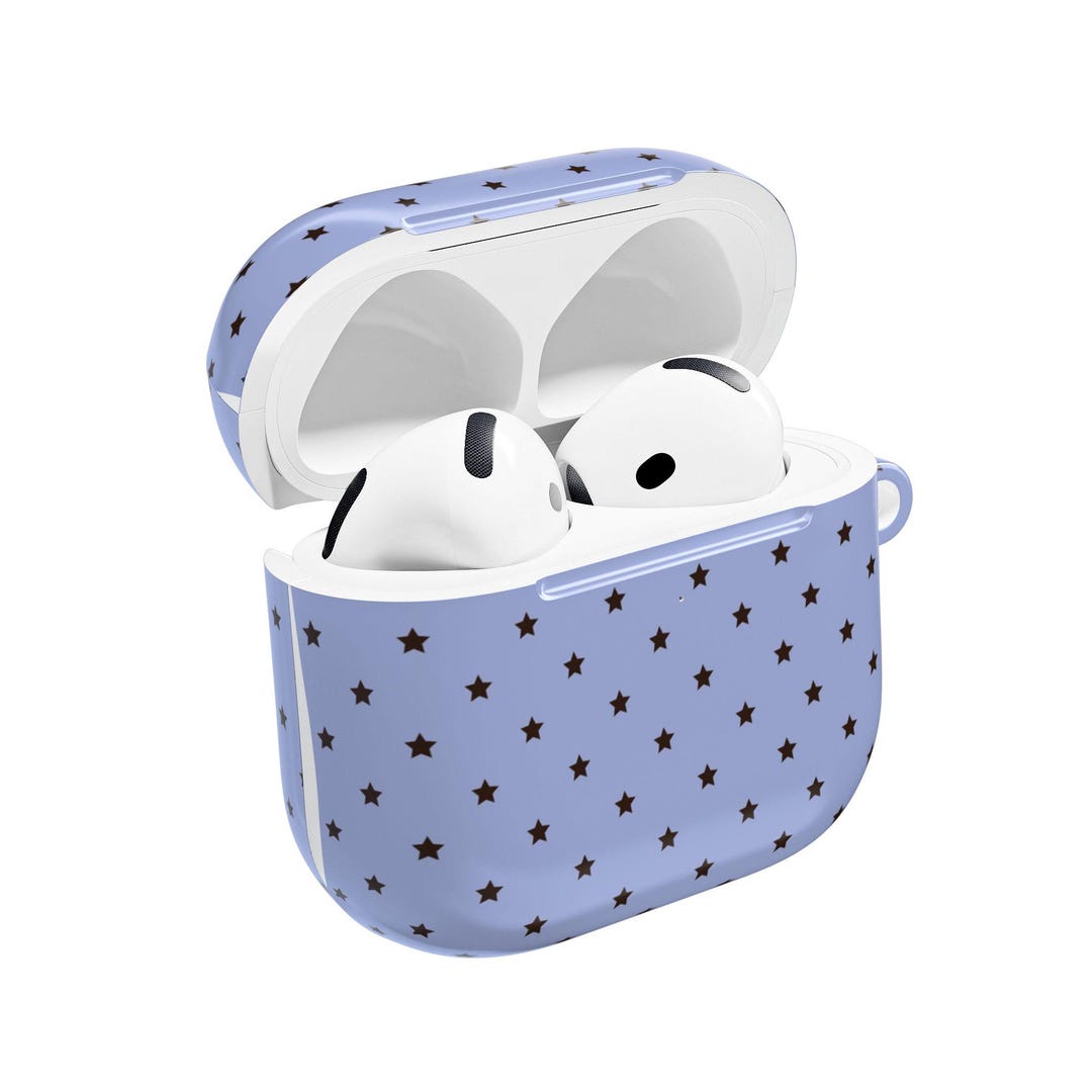 Black Star Pattern AirPod Case | Lavender Protective Cover - Etsy