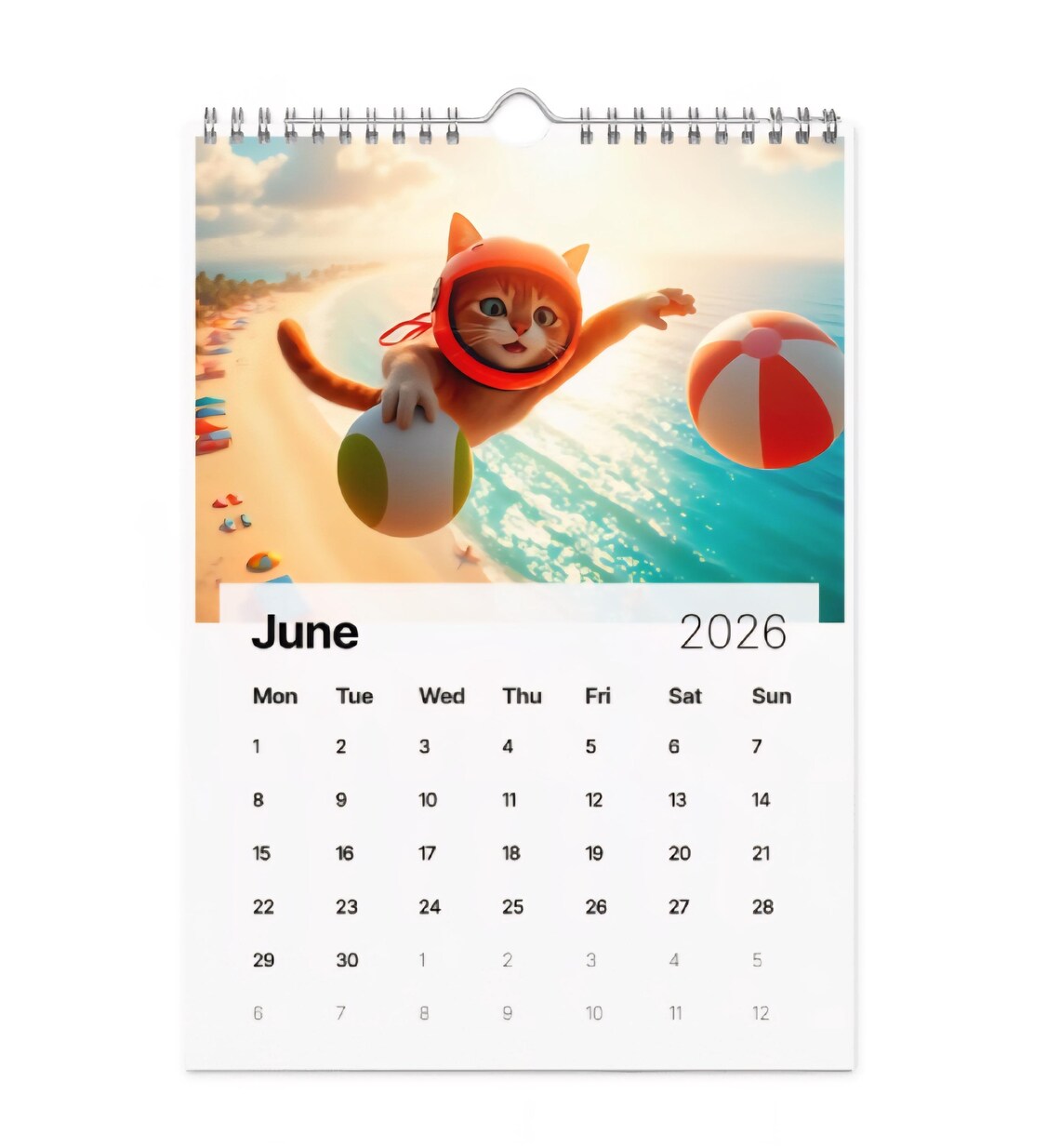 Flying Cat Wall Calendar 2026 | Surreal Cat Art Over Real Landscapes ...