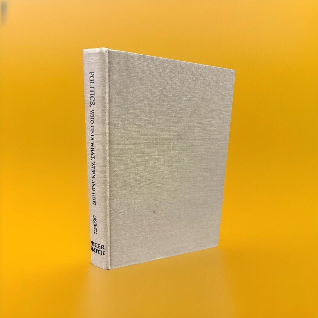 1950 Politics Who Gets What When How by Harold Lasswell Hardcover - Etsy
