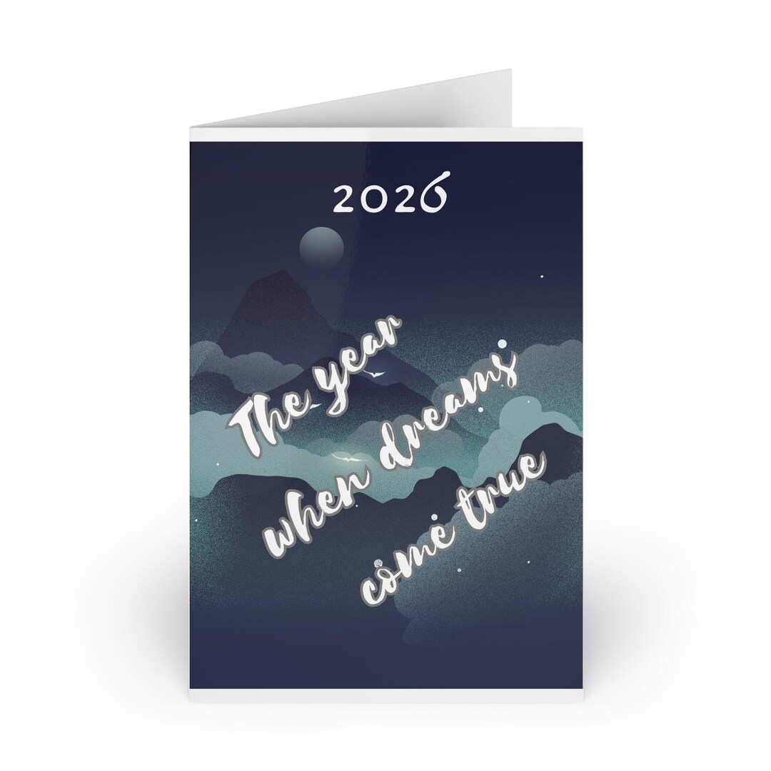 2026 Dreams Come True Greeting Card | New Year Wish - Etsy