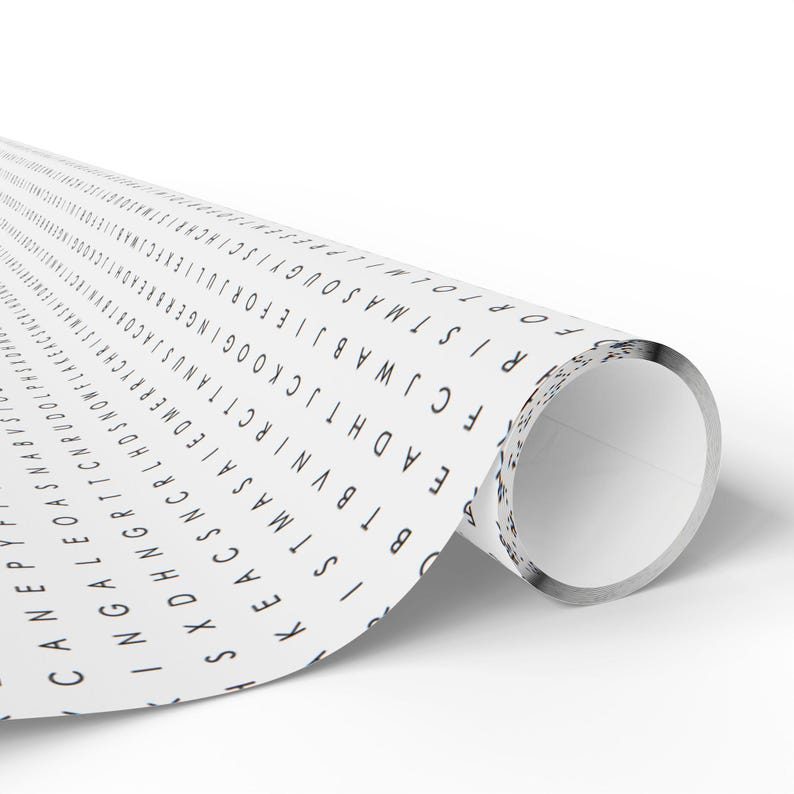 Custom Word Search Wrapping Paper | Personalized Gift Wrap With Family ...