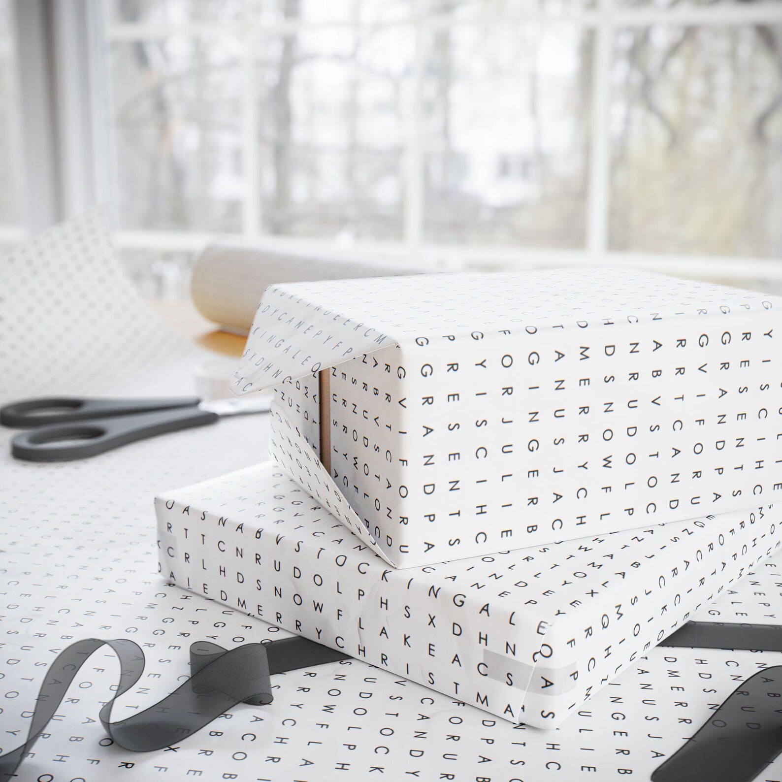 Custom Word Search Wrapping Paper | Personalized Gift Wrap With Family ...