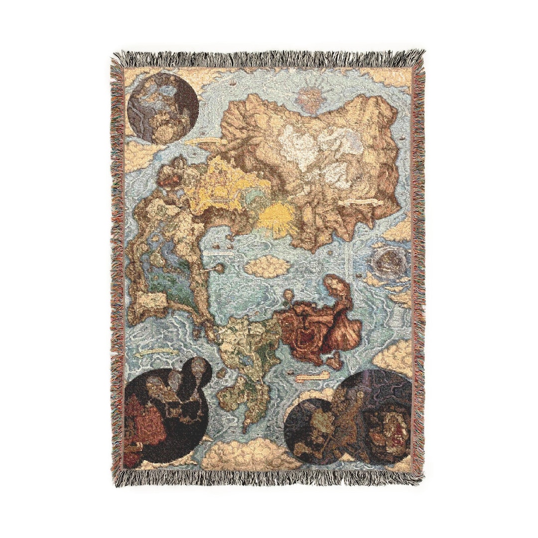 Elden Ring Map Woven Blanket 52"x37" | Dark Fantasy Gamer Decor - Etsy