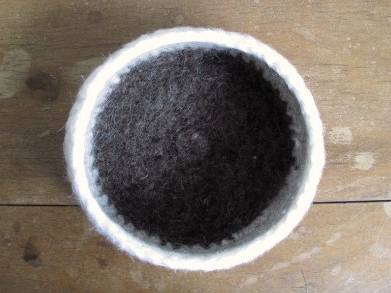 CROCHET PATTERN - Tri-colour Felted Wool Bowl - PDF Instant Download - Etsy
