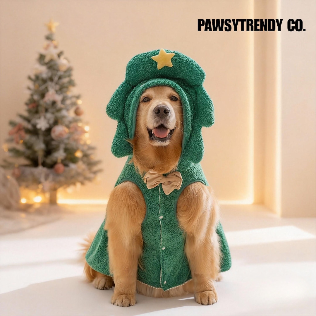 Christmas Costume for Dogs Cats, Cozy Reindeer Hoodie, Warm Pet Clothes ...