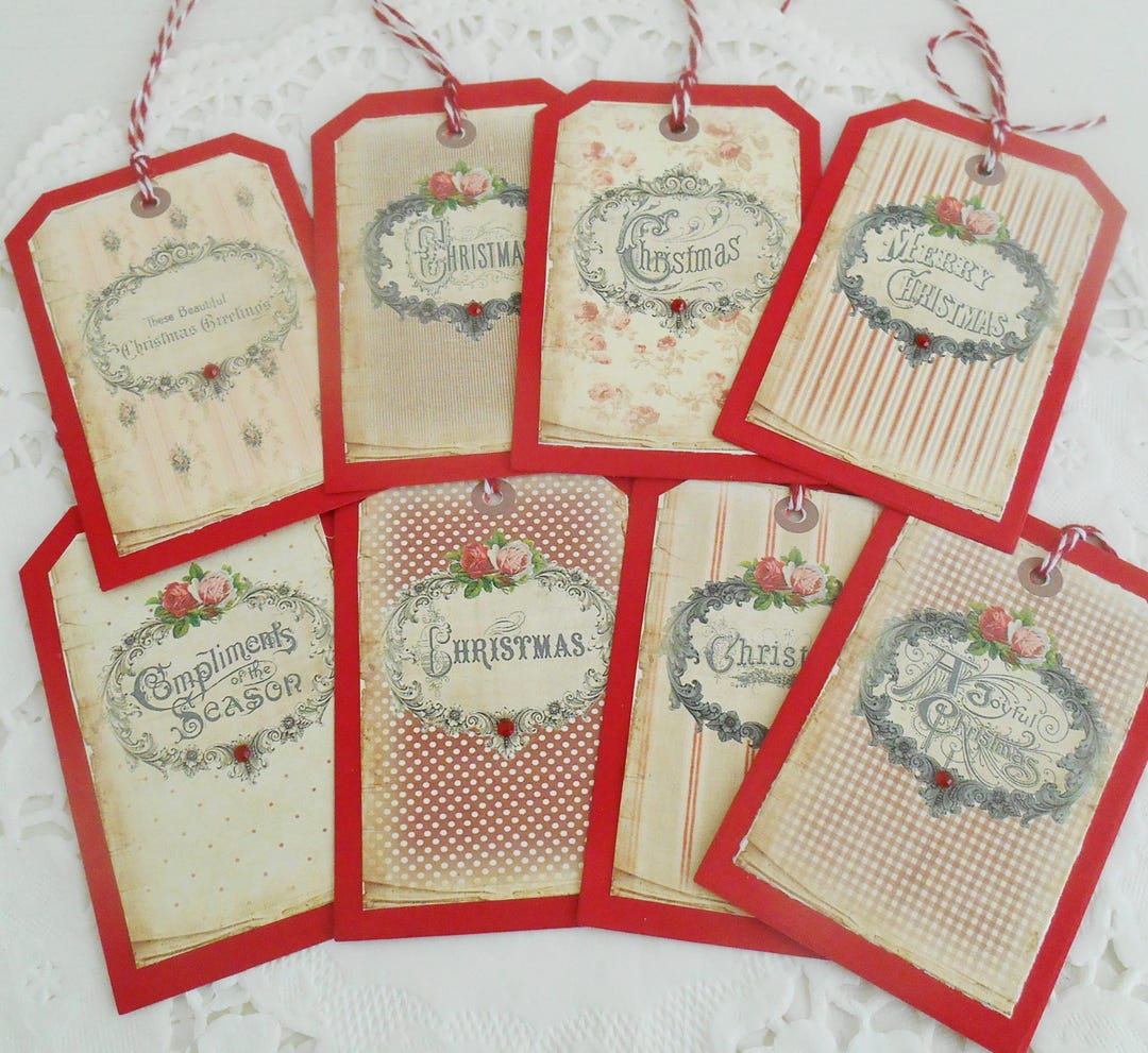 Vintage Inspired Christmas Gift Tags - Etsy