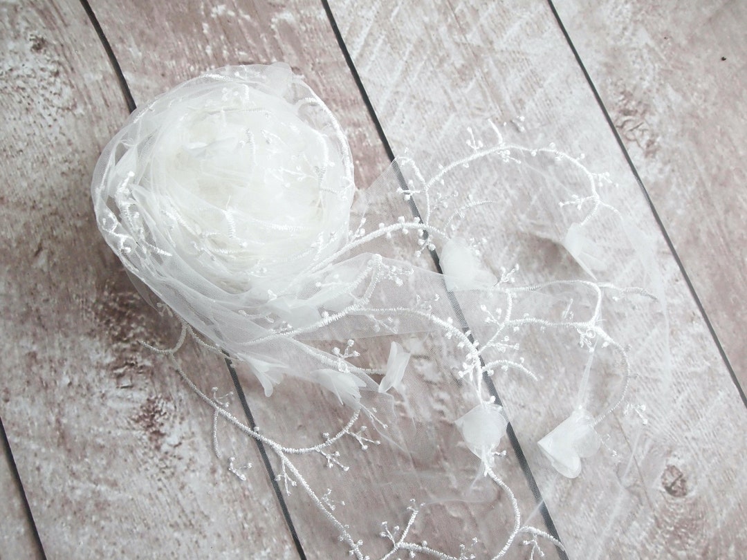 Newborn White 3D Embroidered Sheer Lace Basket Filler Layer for Newborn ...
