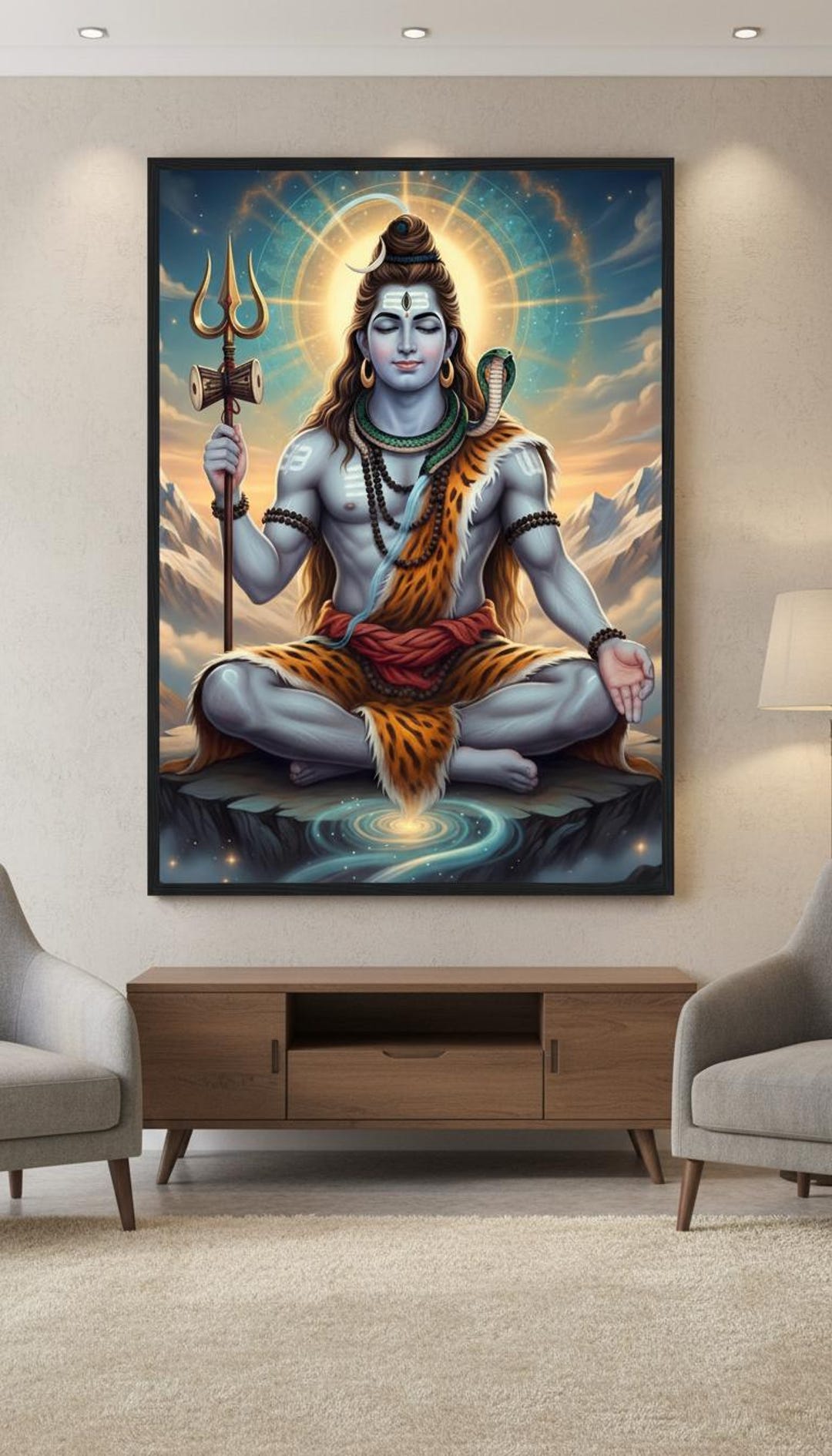 Mahadev Poster | Lord Shiva Painting | Hindu God Shiva Wall Decor ...