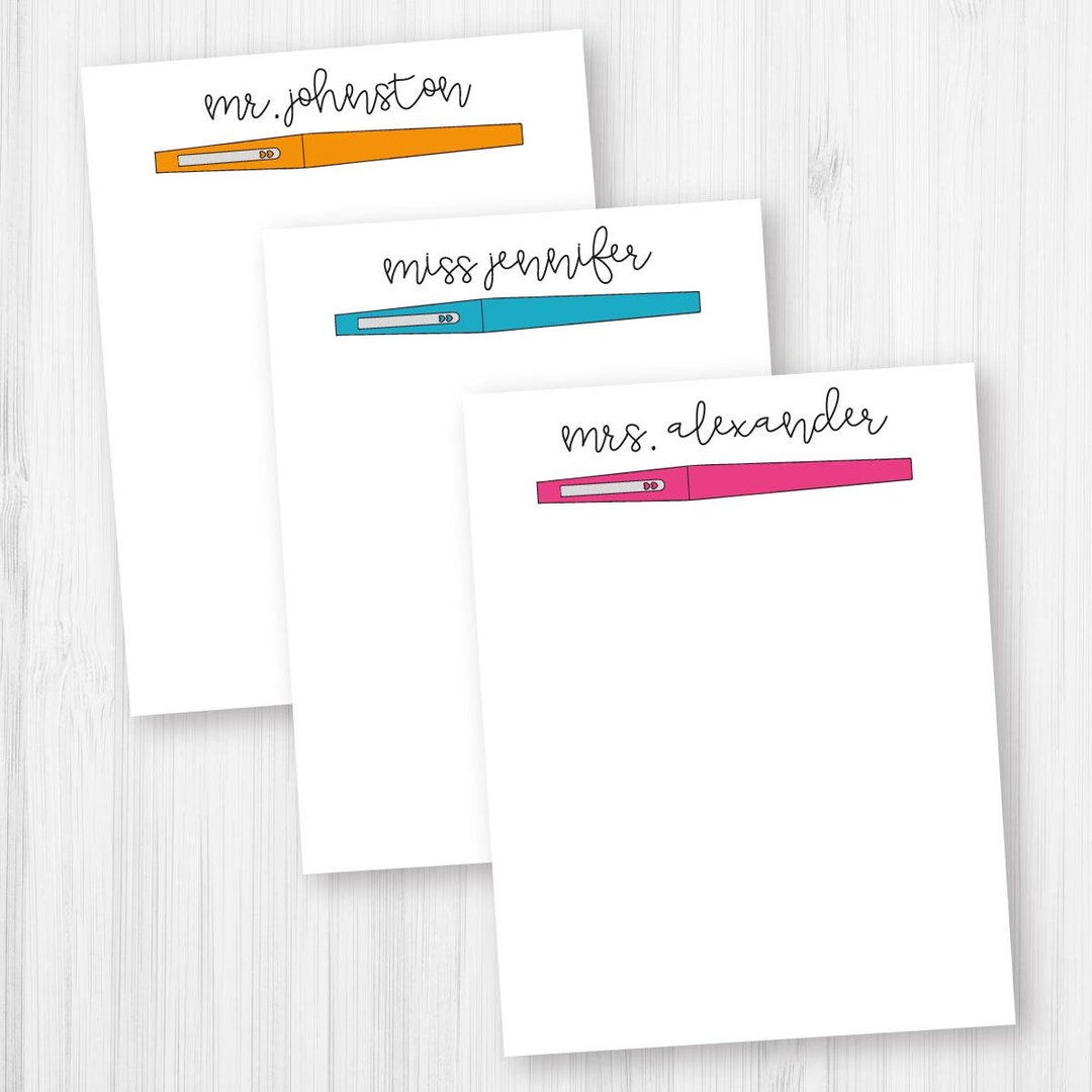 Flair Pen Personalized Notepad | Customized Note Pad | Jotter Pad ...