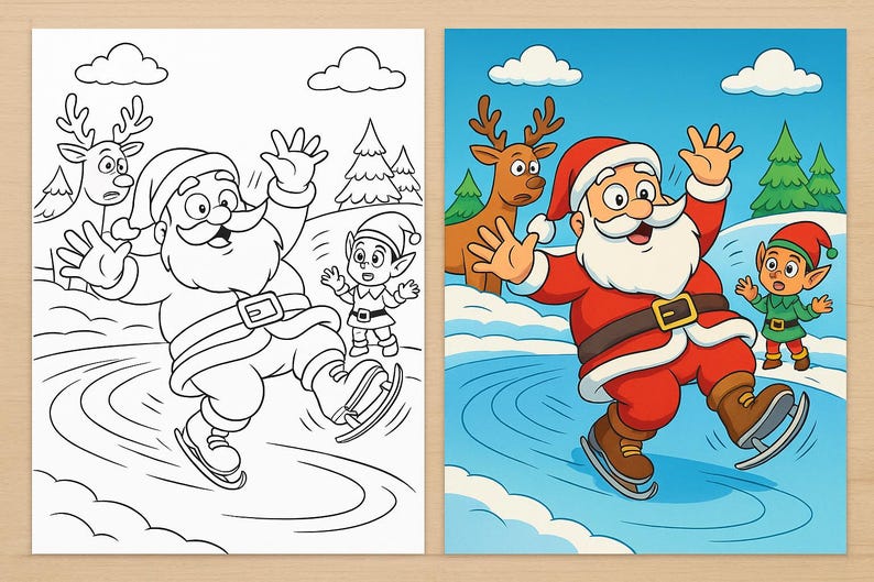 Christmas Coloring Book – 30 Fun Pages for Kids (printable PDF) - Etsy