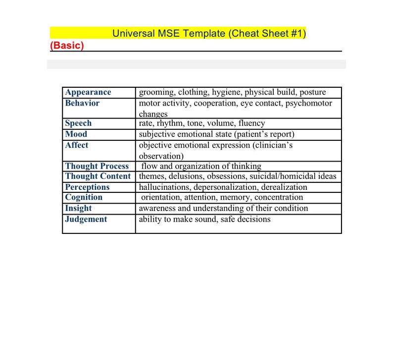 MH Practitioner Bundle/clinical Tips/mse Levels(basic/intermediate ...