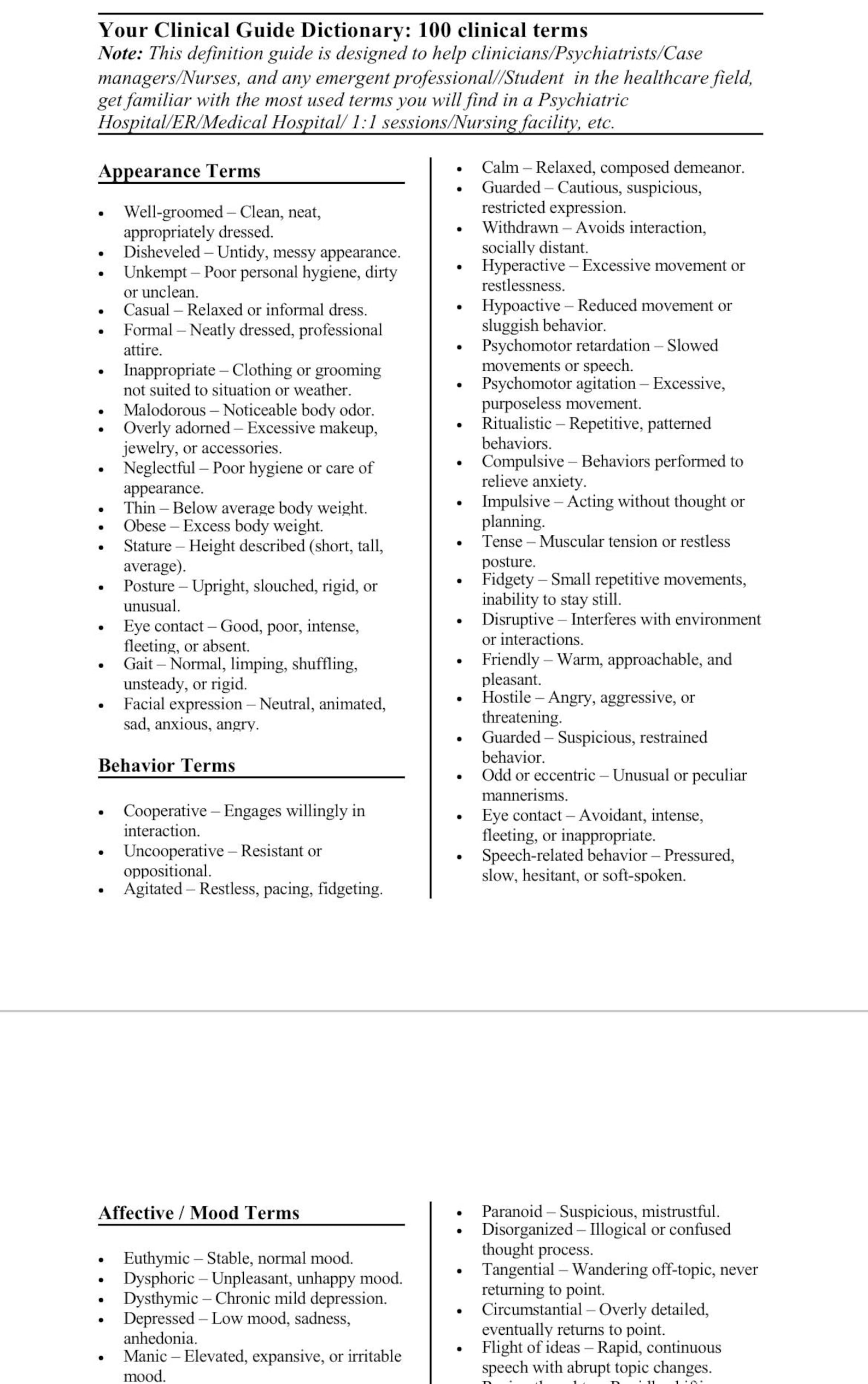 MH Practitioner Bundle/clinical Tips/mse Levels(basic/intermediate ...