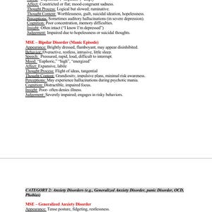 MH Practitioner Bundle/clinical Tips/mse Levels(basic/intermediate ...