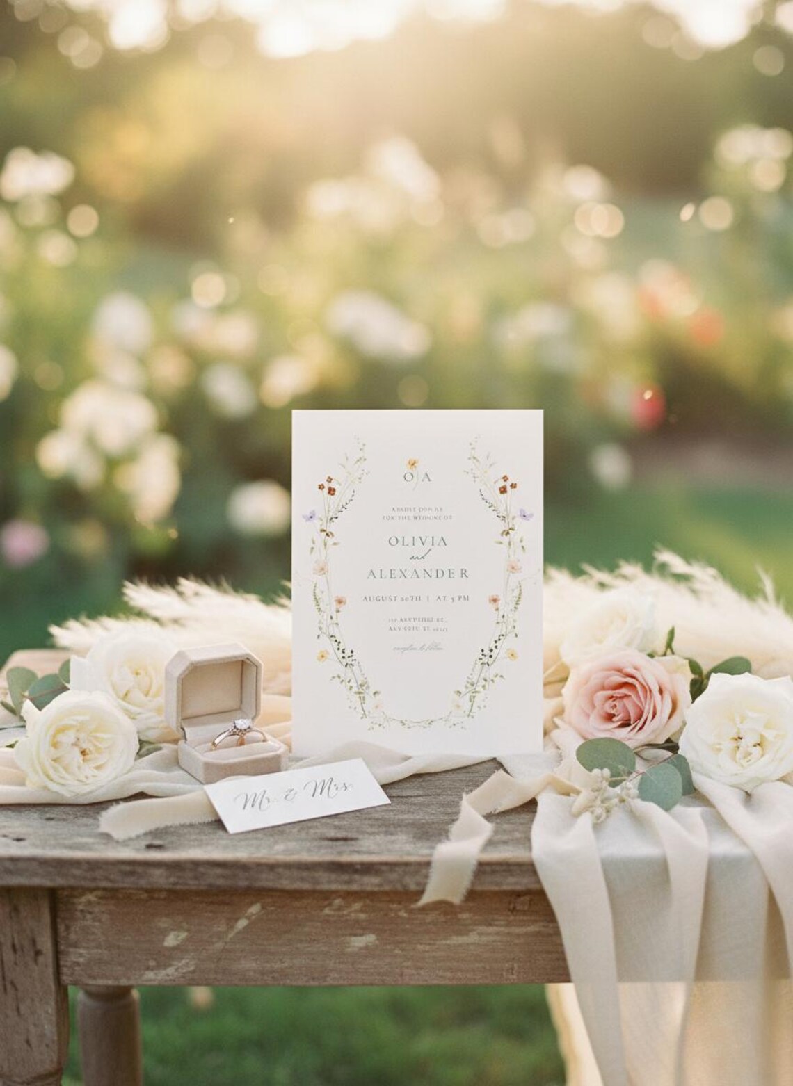 Modern Minimalist Wedding Invitation Template – Editable Canva ...