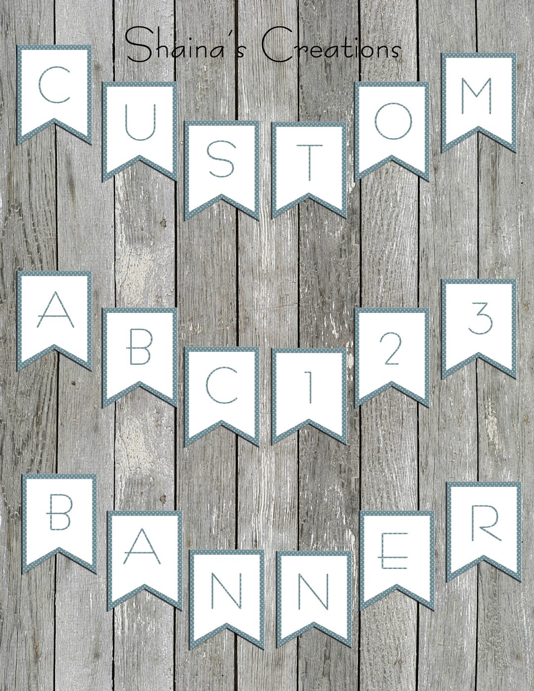 Blue Elephant Letters & Numbers Banner | PDF Instant Download | Party ...