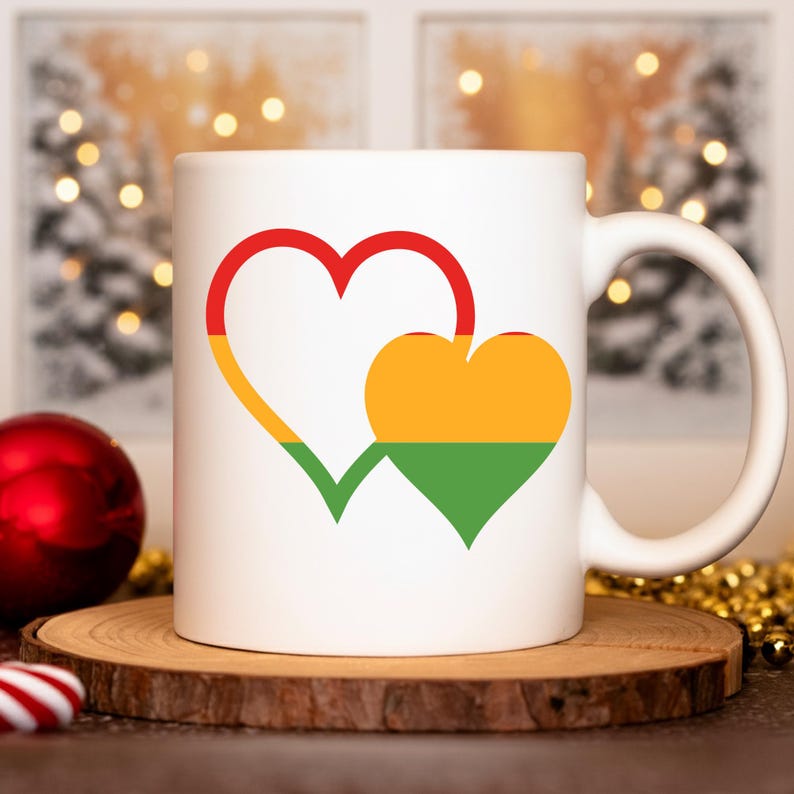 Black History Month Coffee Mug, Melanin Heart Mug, Afrocentric Heart ...