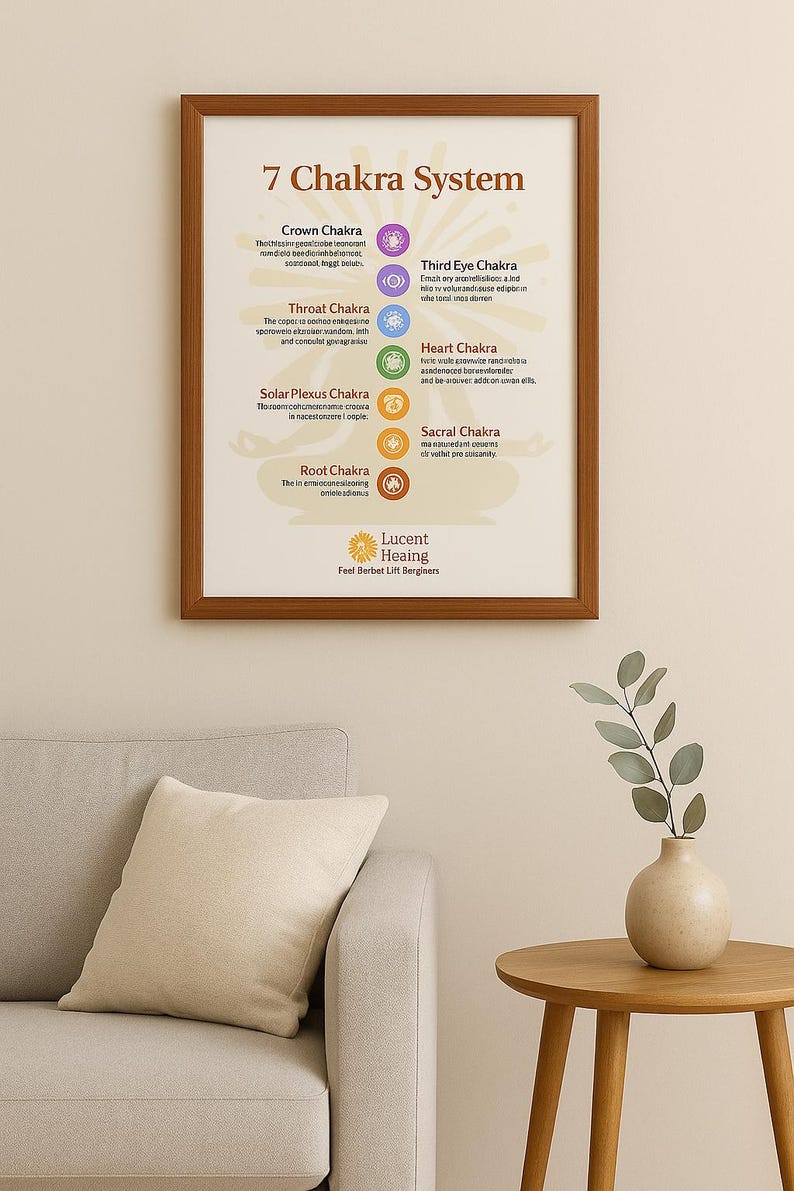 7 Chakras Chart (digital Download) High Resolution Infographic Poster ...