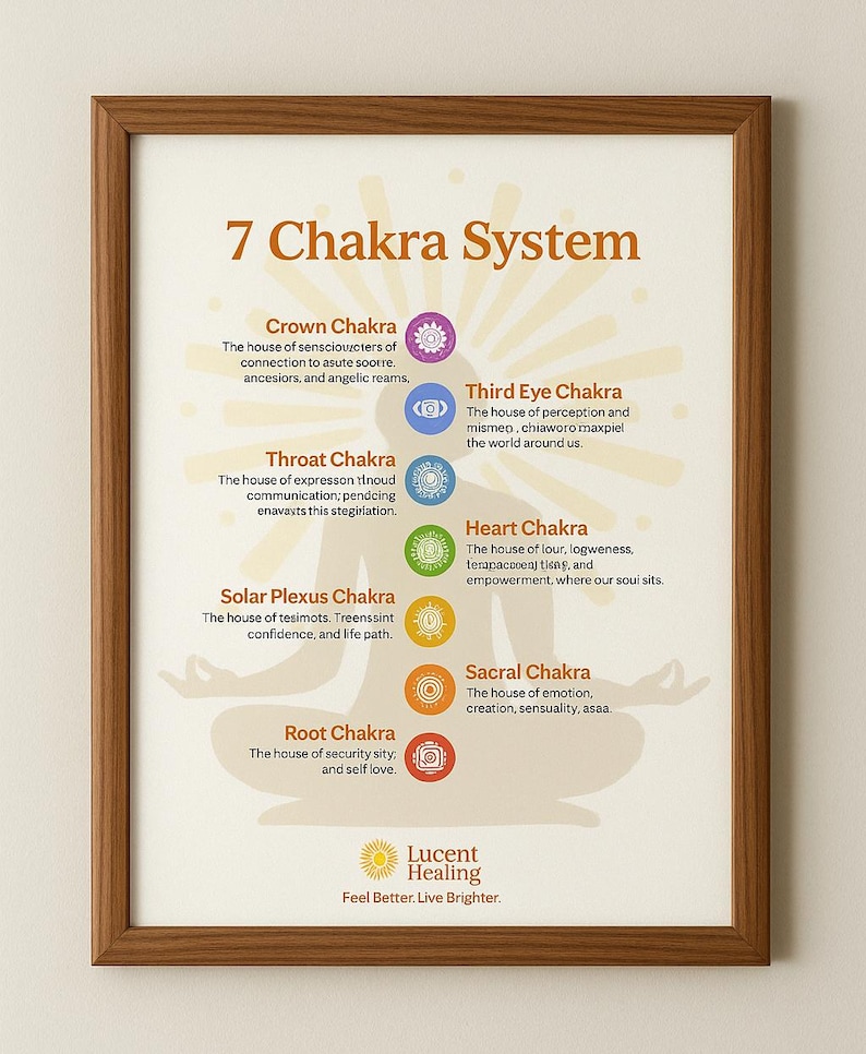 7 Chakras Chart (digital Download) High Resolution Infographic Poster ...