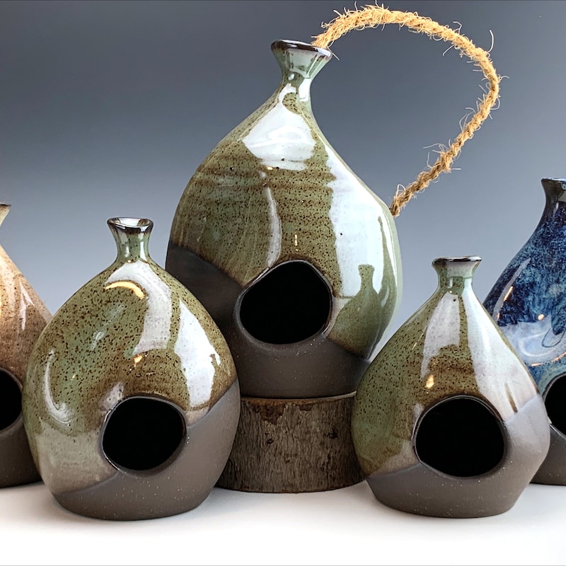 Ceramic Bird House - Etsy
