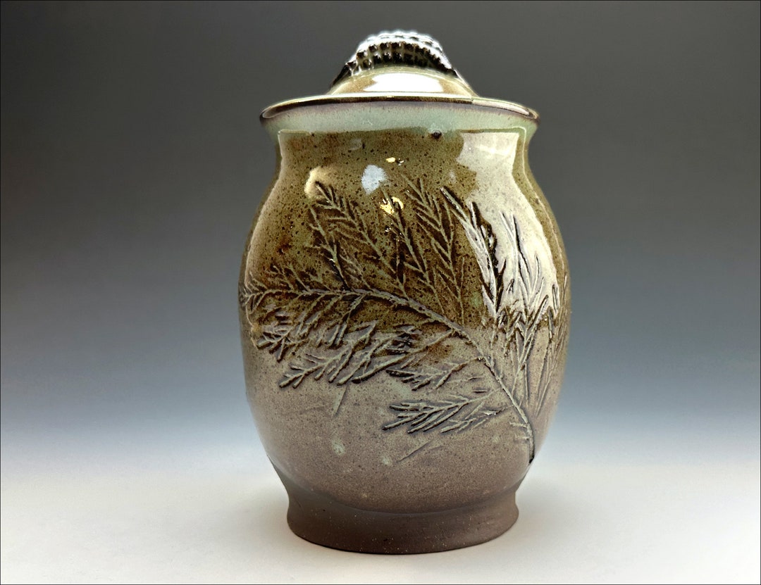 Rustic GREEN JAR Canister | Pet Treat Jar, Sugar Coffee Tea, Bath Salt ...